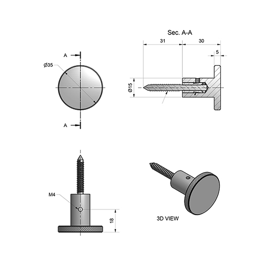 TURA JOINERY KNOB - TJK